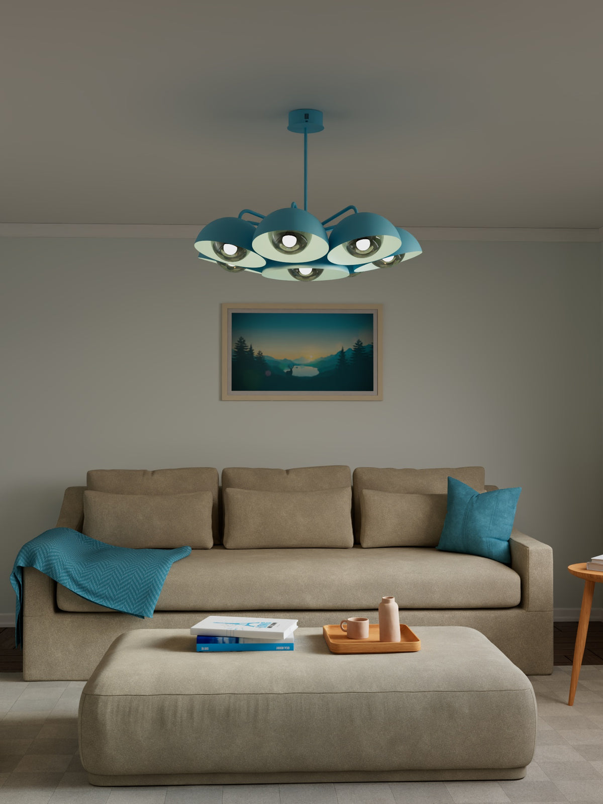 Lunar Chandelier Celestial Calm Dome Lighting